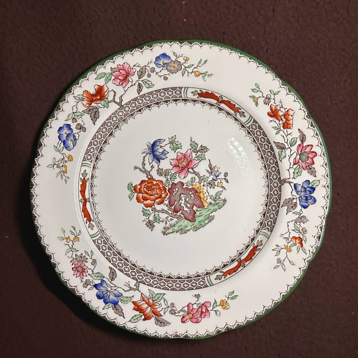 B 古スポード ケーキ プレート グリーン ティー セット シノワズリ 東洋の花イギリス アンティーク 1913年意匠登録とおき(スポード)｜売買されたオークション情報、yahooの商品情報を ...