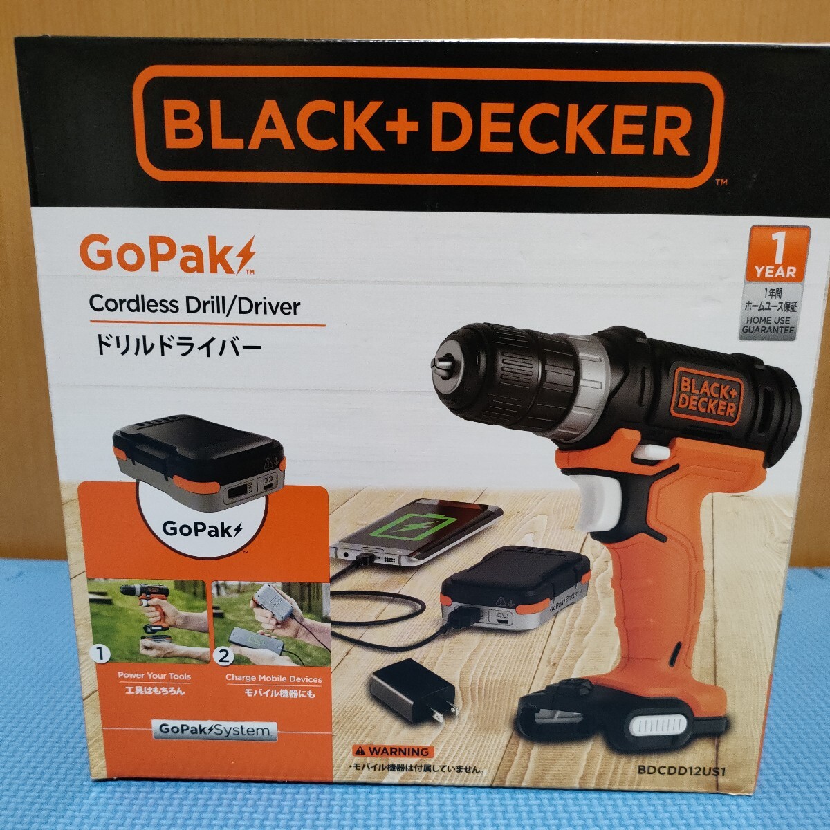 Yahoo!オークション - 10.8V GoPak ドリルドライバー BDCDD12US1 BLACK...
