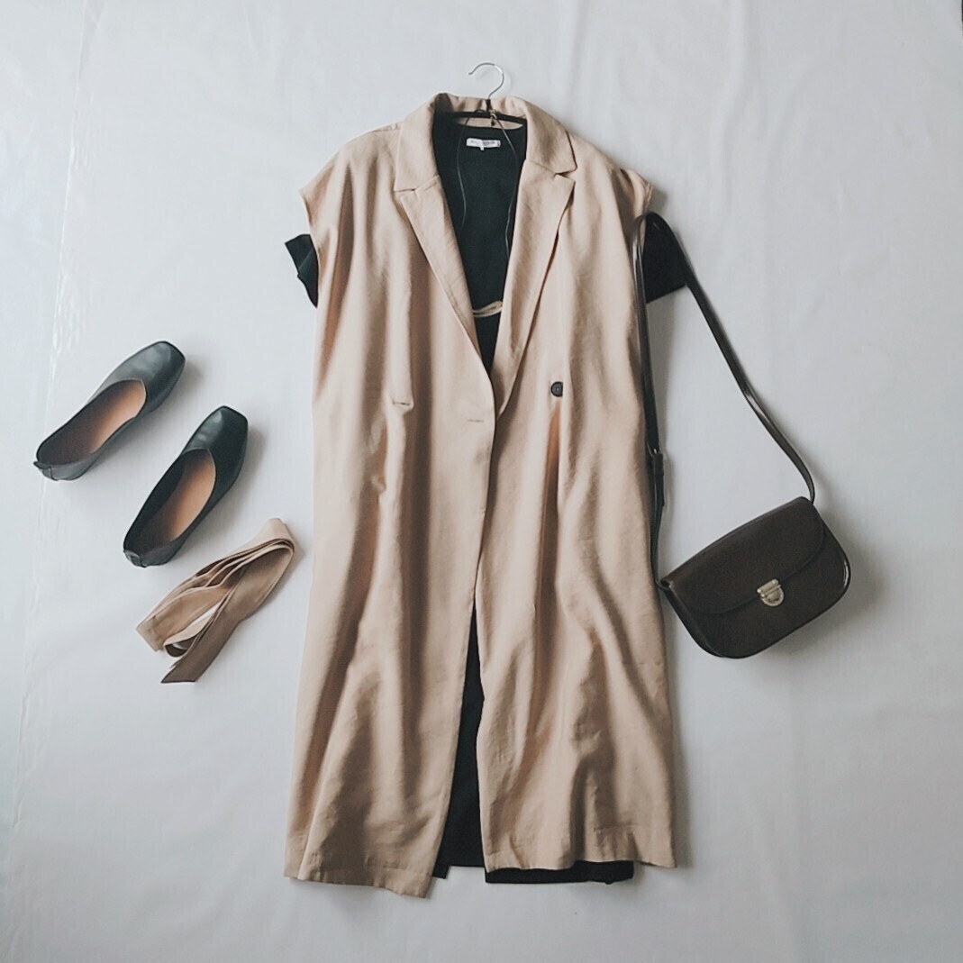 Bou Jeloud 大人かわいいロングジレ さらさら素材 夏も使える サイドスリット 着痩せ効果抜群 ベルト付き(XLサイズ以上)｜売買されたオークション情報、yahooの商品情報を ...