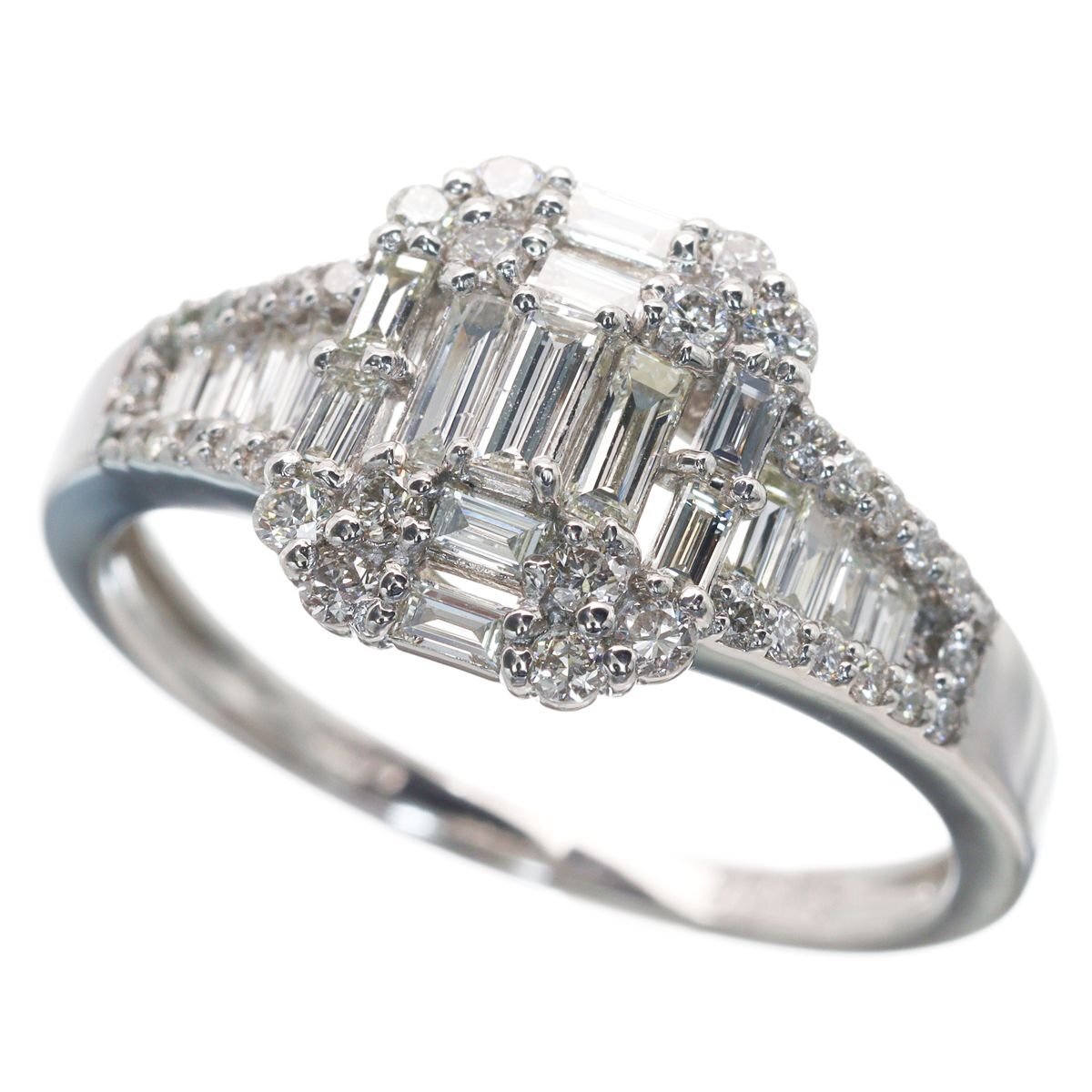 Yahoo!オークション - 洗練されたエレガンス Pt900 ダイヤモンド リン...