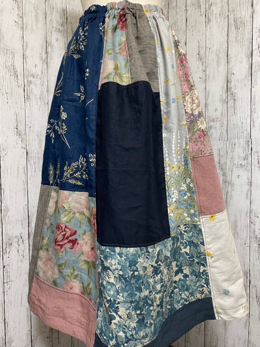 Yahoo!オークション - handmade リネン&YUWA ハギレスカート