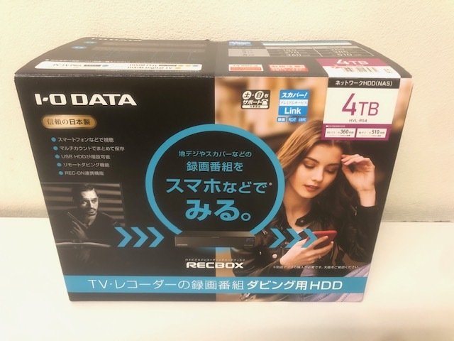 Yahoo!オークション - 超美品 IO DATA 4TB HDD RECBOX【HVL-RS4】