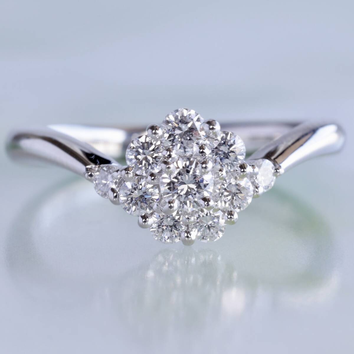 Yahoo!オークション - Pt900 ロイヤルアッシャー ダイヤモンド 0.46ct ...