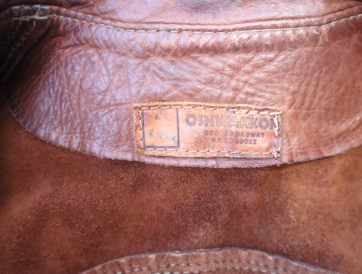60~70年代 良質レザー! 70sレザー OSHWAHKON オシュワコン 60~70年代 良質レザー! 70sレザー OSHWAHKON オシュワコン