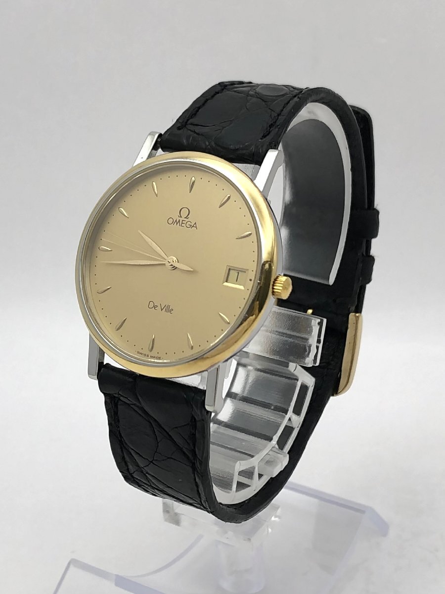 Yahoo!オークション - 1円～/OMEGA/オメガ/DeVille/デビル/3針/デイト/...