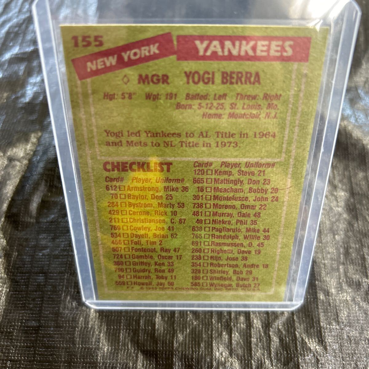 Topps 1985 Yogi Berra NY Yankees No.155(Topps)｜売買されたオークション情報、yahooの商品情報をアーカイブ公開 - オークファン（aucfan.com）