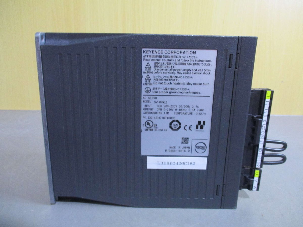 Yahoo!オークション - 中古 KEYENCE SV-075L2 ACサーボアンプ (LBER604...
