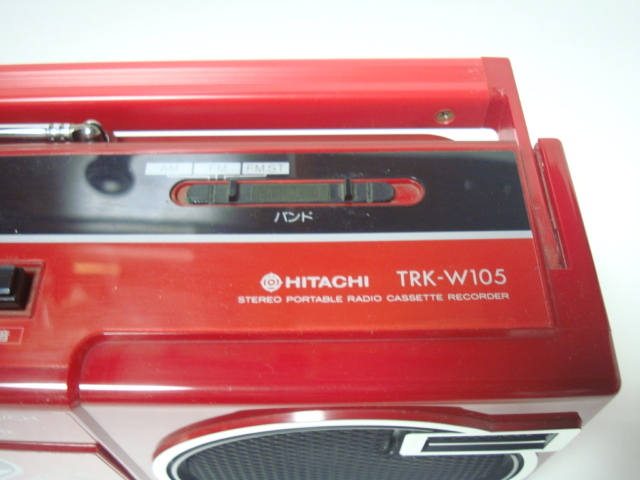 Yahoo!オークション - レトロ 日立 ダブルカセット ラジカセ TRK-W105 ...