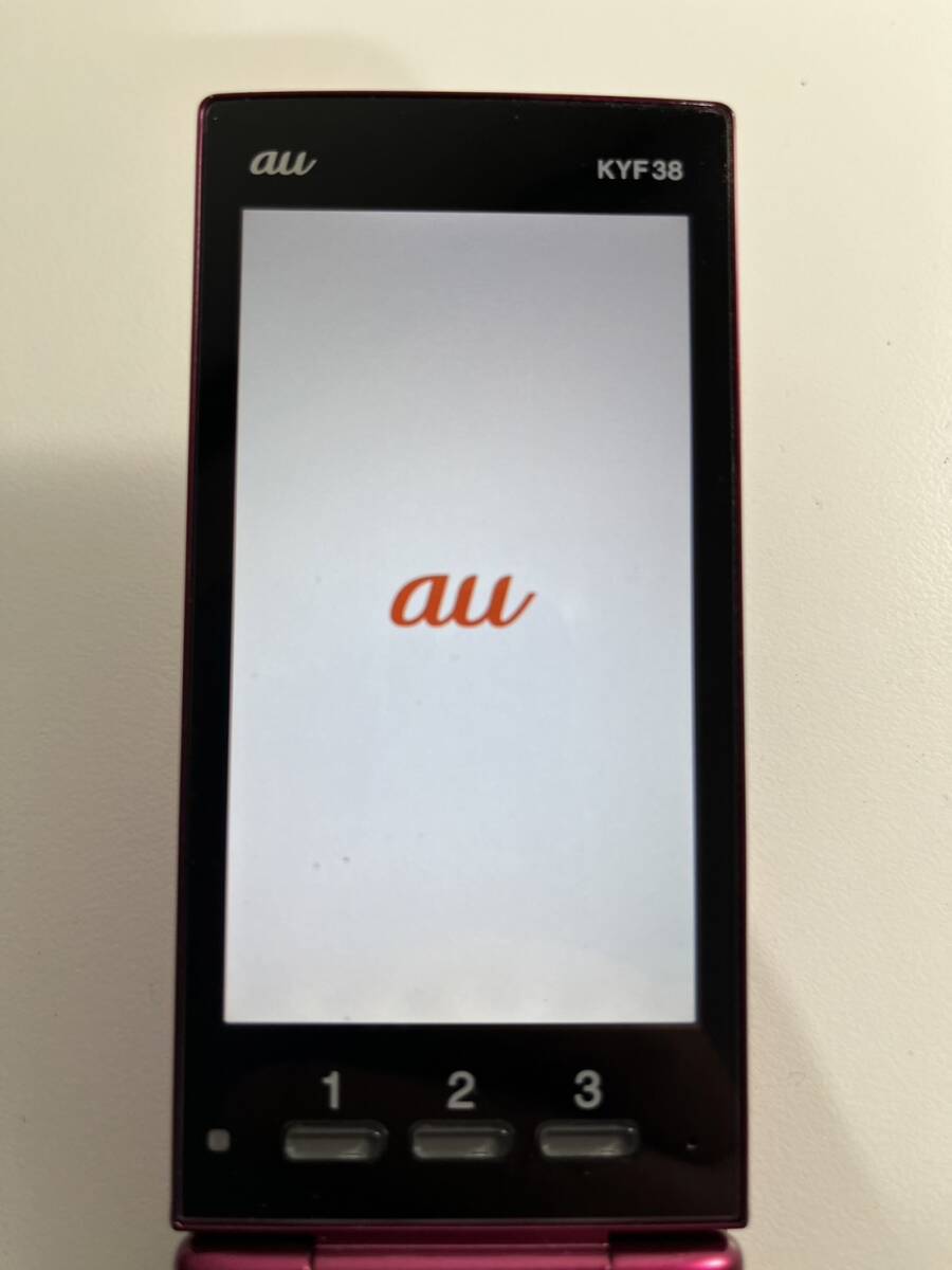 Yahoo!オークション - au KYF38 かんたんケータイ ワインレッド