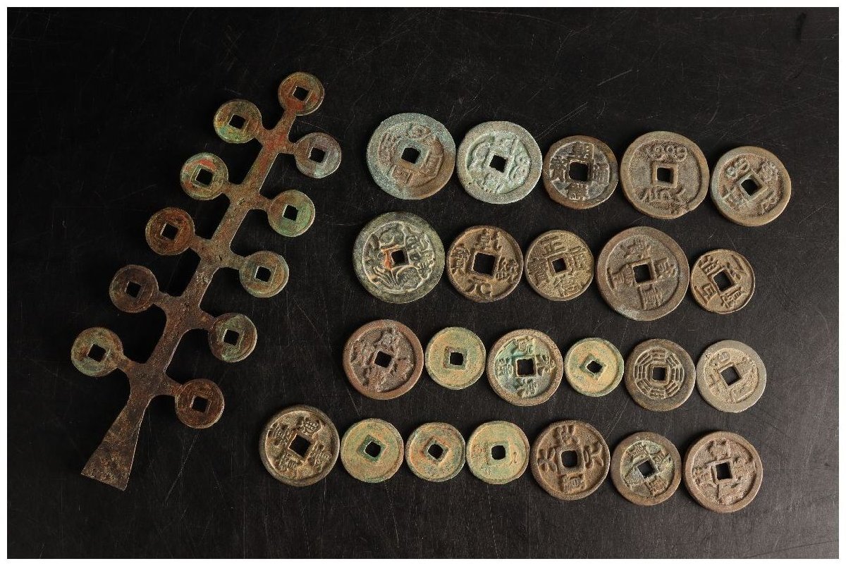 Yahoo!オークション - [URA]古銭/鋳放枝銭・朝鮮通宝・大清萬年・天定...