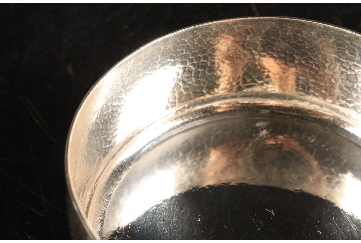 Yahoo!オークション - [URA]金工師/廣上精一 造/純銀製菓子器/98g/共箱...