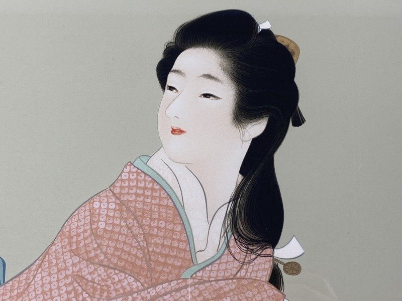 Yahoo!オークション - i370 真作 上村松園 娘深雪 シルクスクリーン 24...