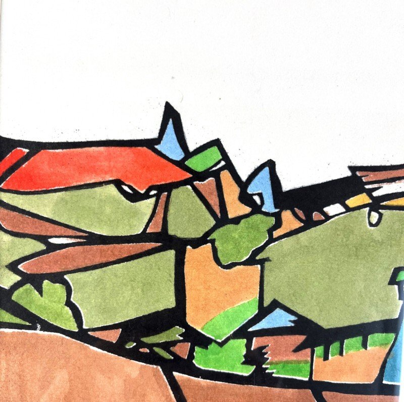 Yahoo!オークション - ab7 真作 五味一幸 木版画 ゲッレールト山 ブダ...