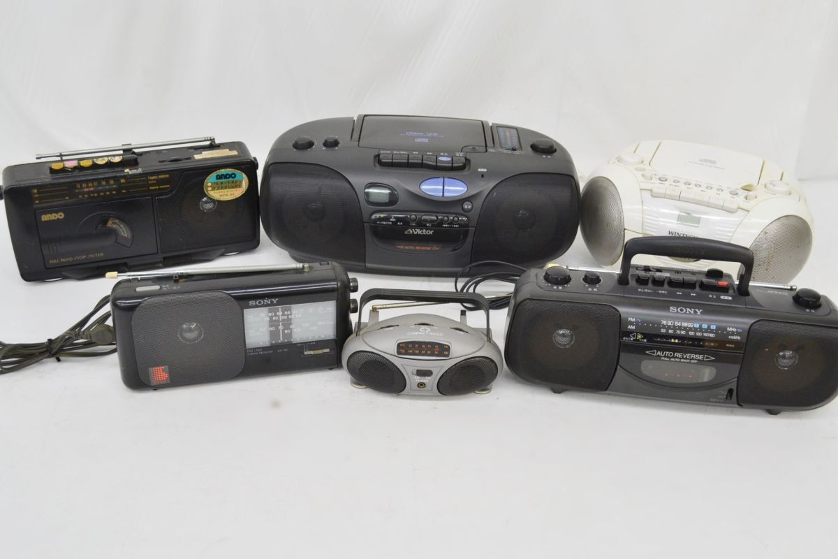 Yahoo!オークション - (1P 0503Y28)1円～ ラジカセ ラジオ 6点セット ...