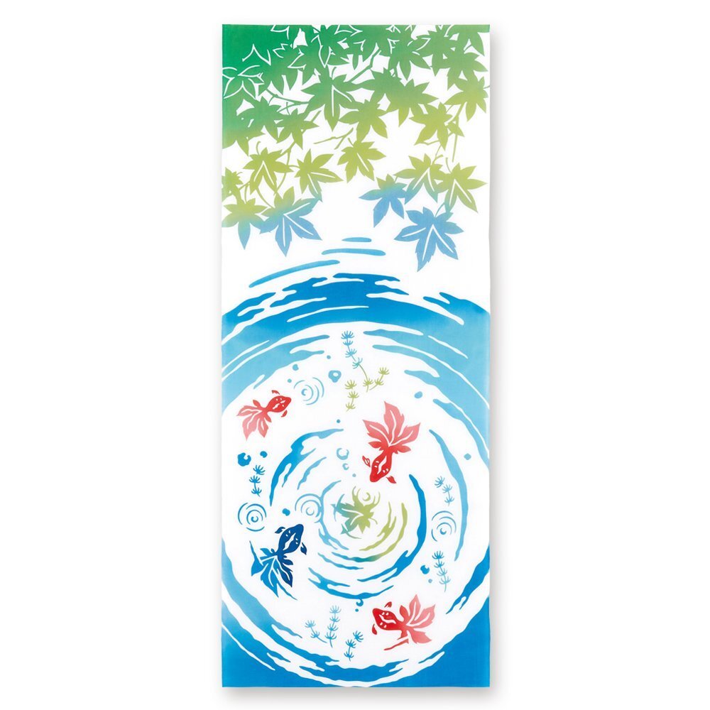 Yahoo!オークション - 日本手ぬぐい 和柄 おしゃれ 清涼金魚 kenema 海...