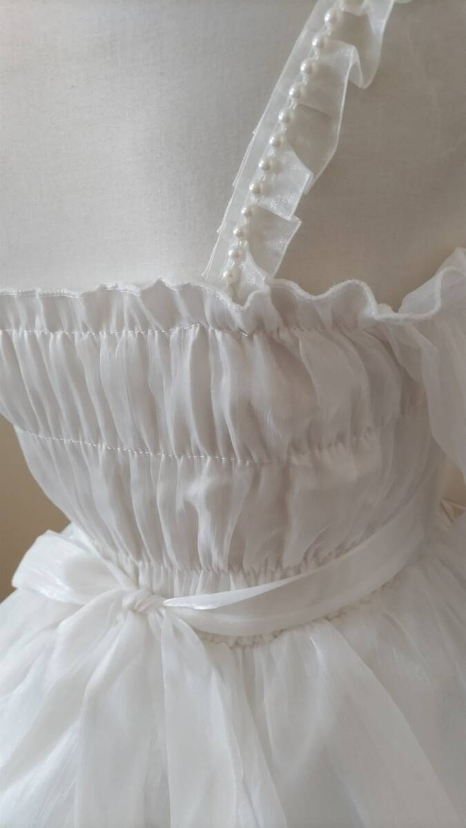 Yahoo!オークション - No.2574_海外ロリィタ_白光沢ハートリボン3段ス...