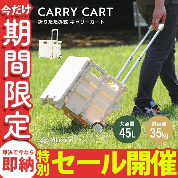 数量限定セール キャリーカート 折りたたみ 階段 ワゴン 台車 ショッピングカート 容量45L 大容量 耐荷重35kg キャスター付 フタ付(キャリーバッグ)｜売買されたオークション情報 ...