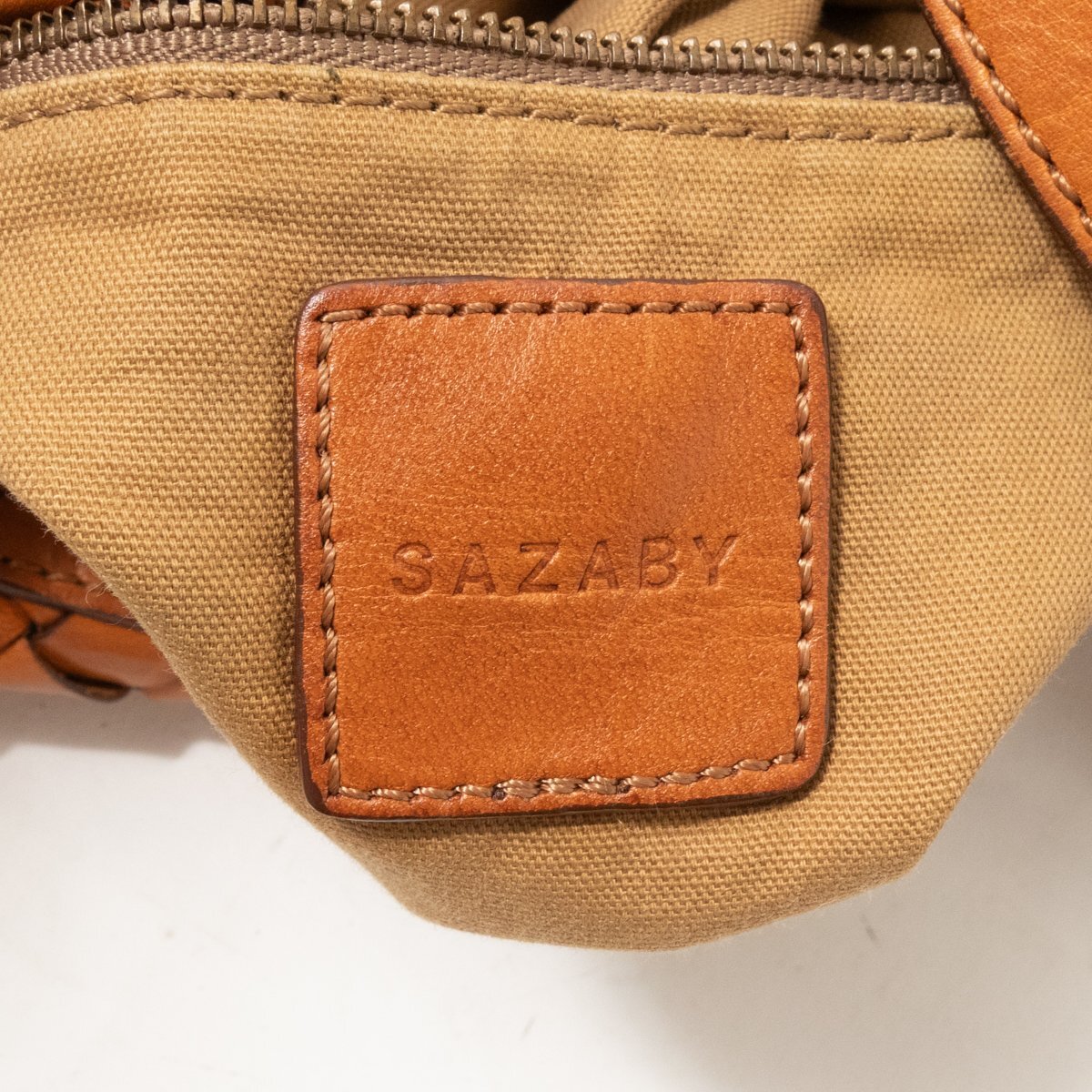 Yahoo!オークション - SAZABY サザビー レザー メッシュ ハンドバッグ ...