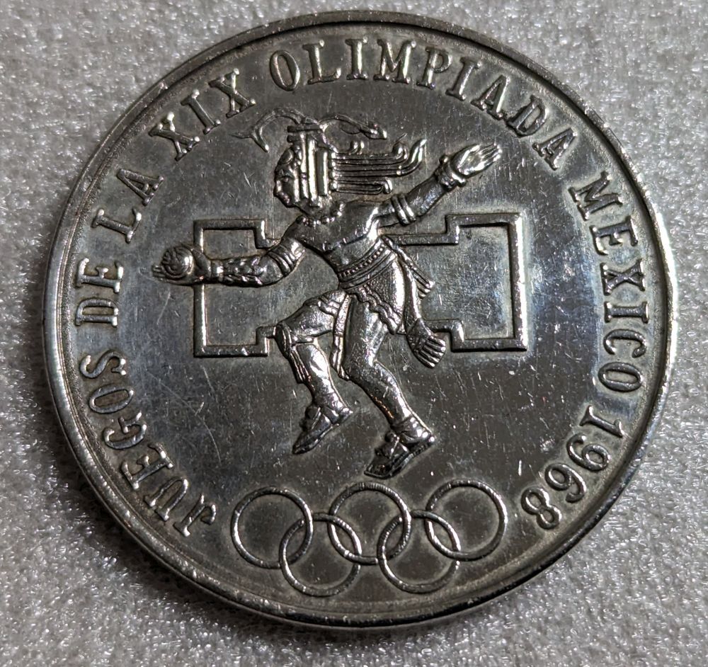メキシコオリンピック 1968年 記念銀貨 25ペソ(北アメリカ)｜売買されたオークション情報、yahooの商品情報をアーカイブ公開 - オークファン（aucfan.com）