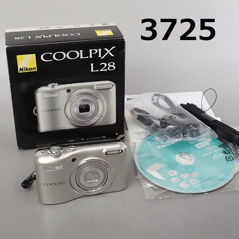 Yahoo!オークション - FK-3725 NIKON COOLPIX L28 単3使用 簡易動作OK...