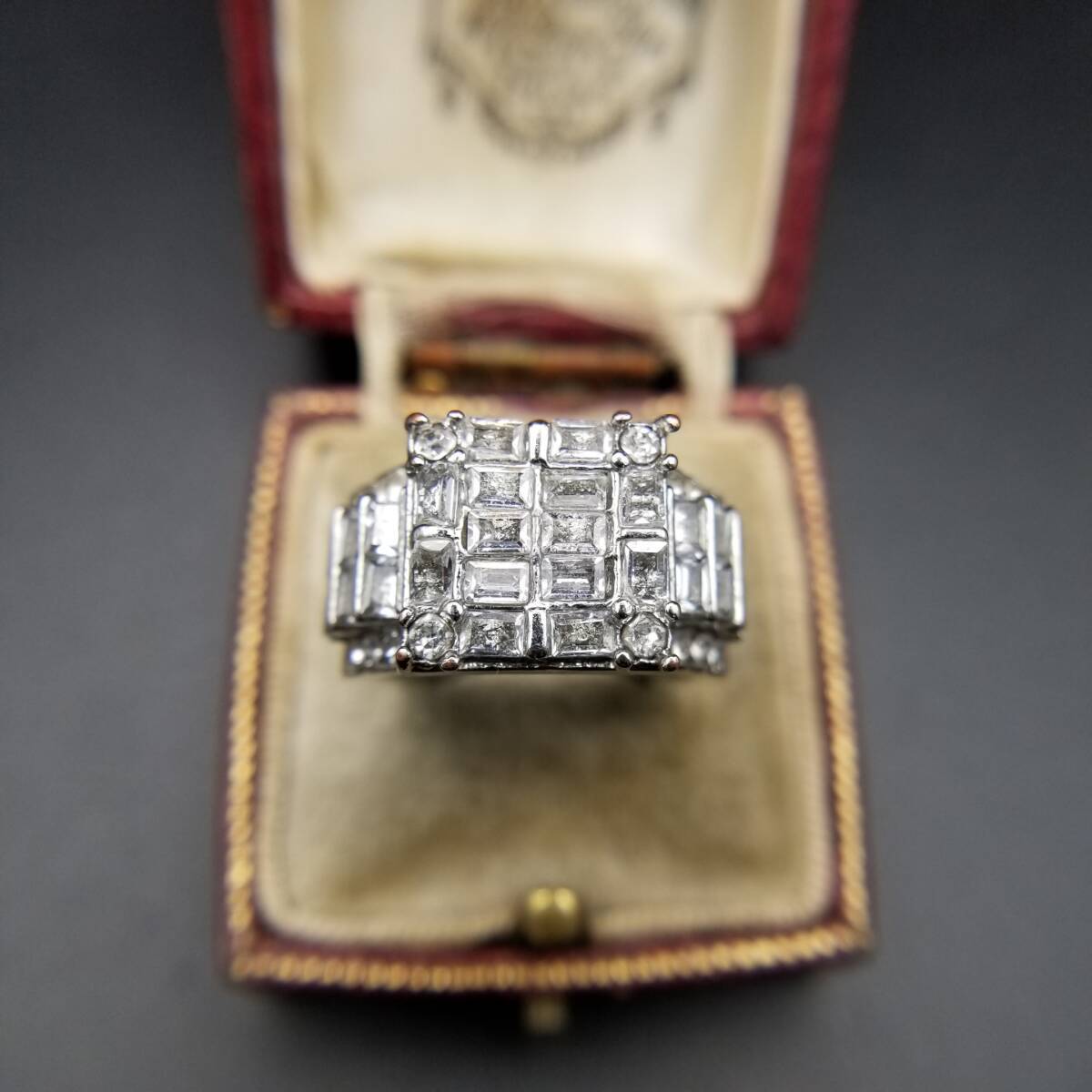 Yahoo!オークション - クリア スクエア ストーン ゴージャス エレガン...