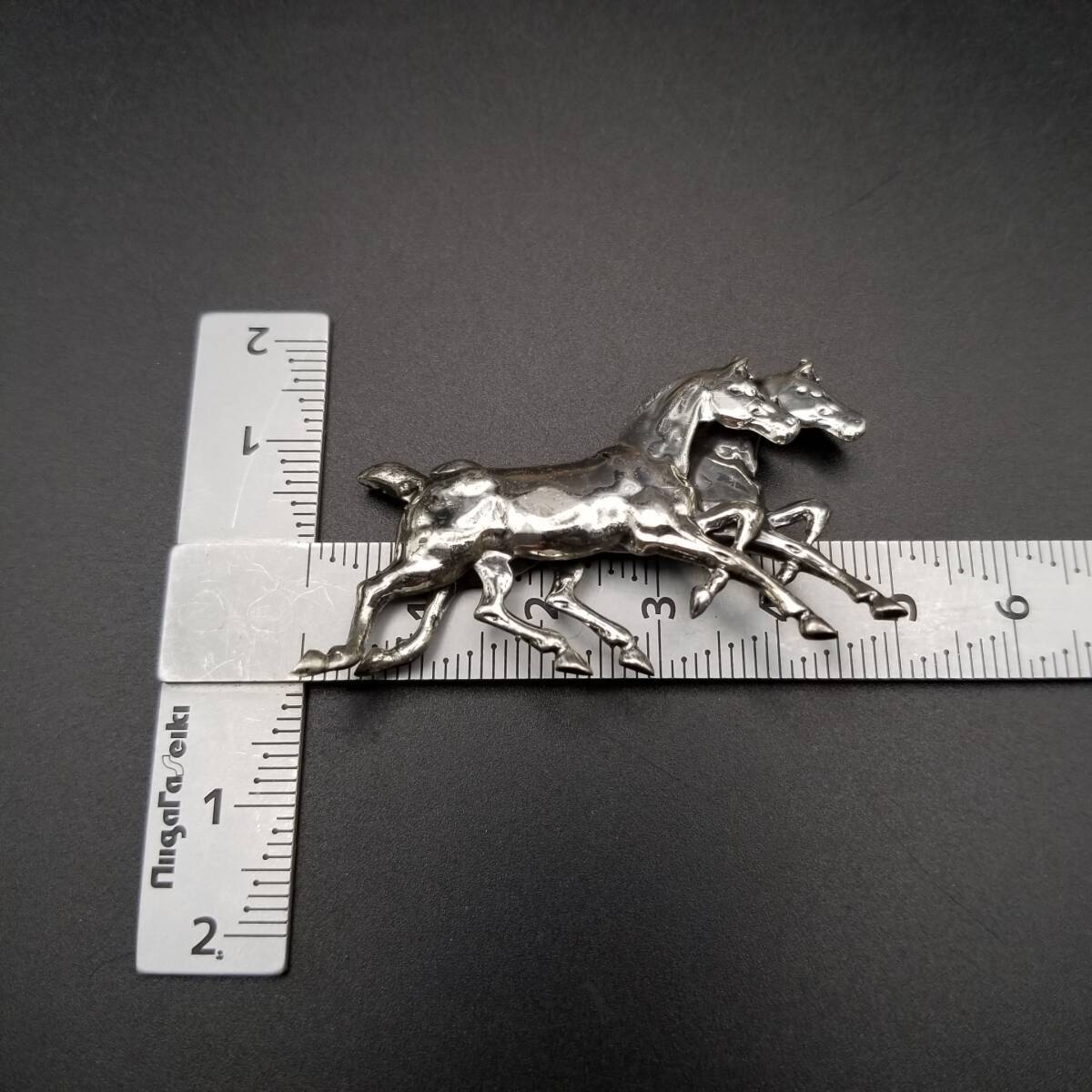 Yahoo!オークション - 60's BEAU 2頭の馬 競走馬 925 シルバー ヴィン...