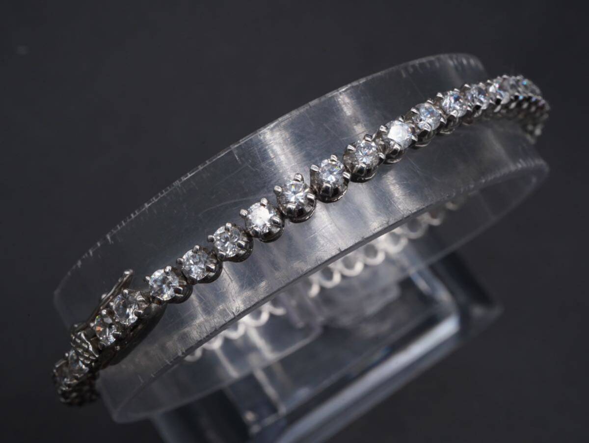 Yahoo!オークション - 【803】シルバー 925 CZ ブレスレット 長さ約18....