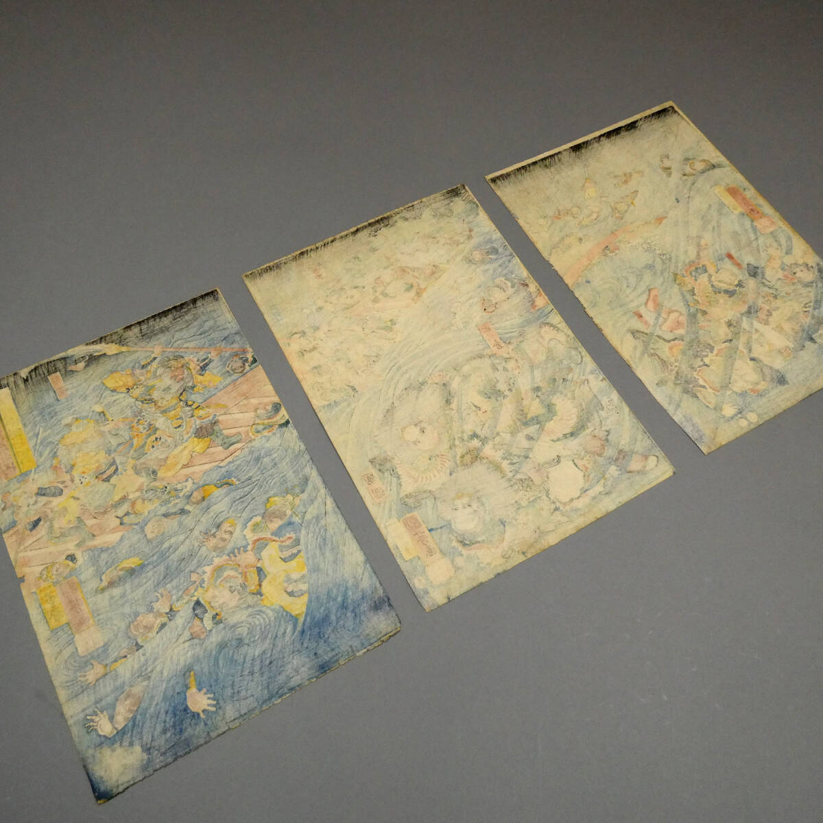 Yahoo オークション 歌川国芳 中国 三国志 江戸時代 木版浮世絵 「通