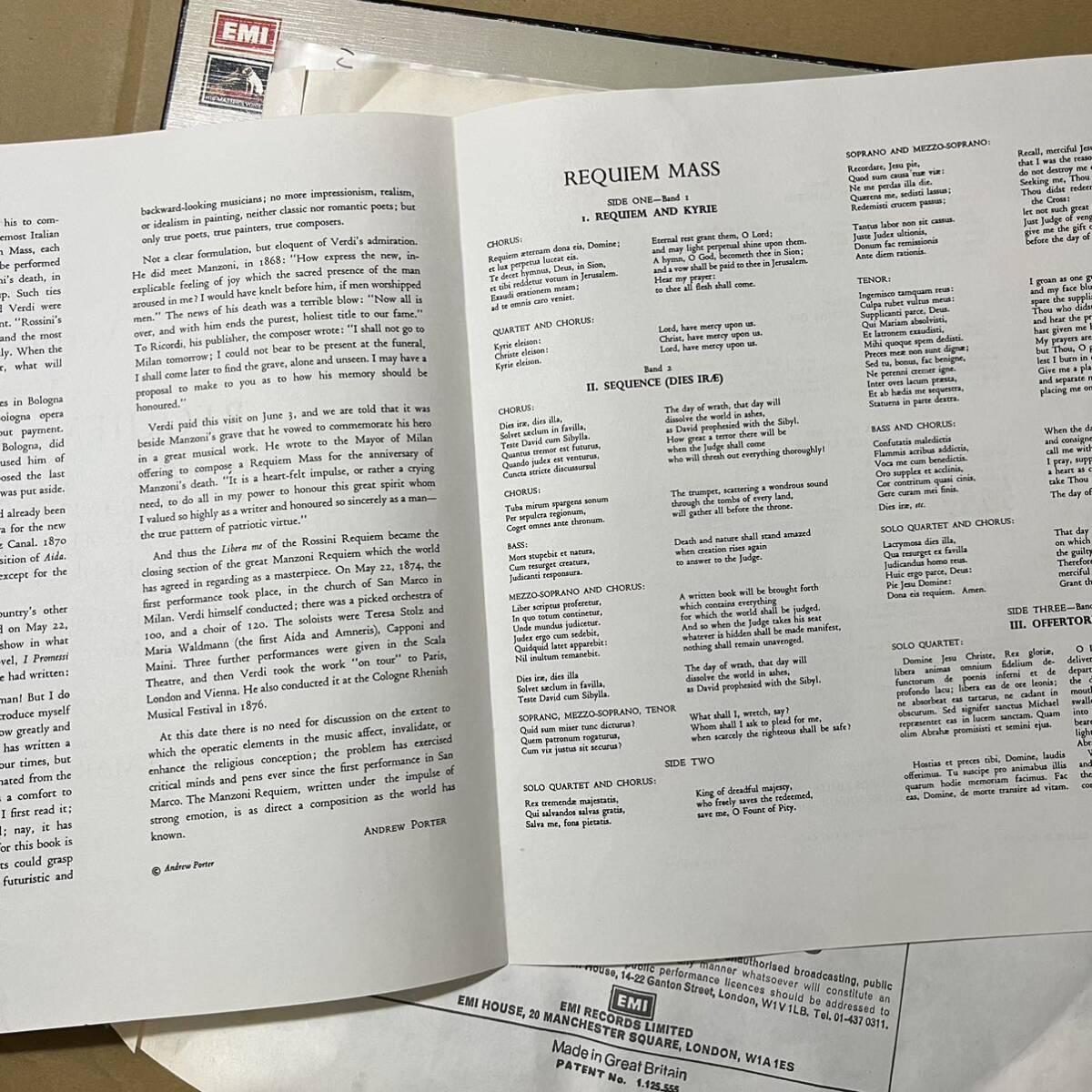 Yahoo!オークション - 英 / EMI 2LP BOX / HMV / VERDI / REQUIEM MASS...