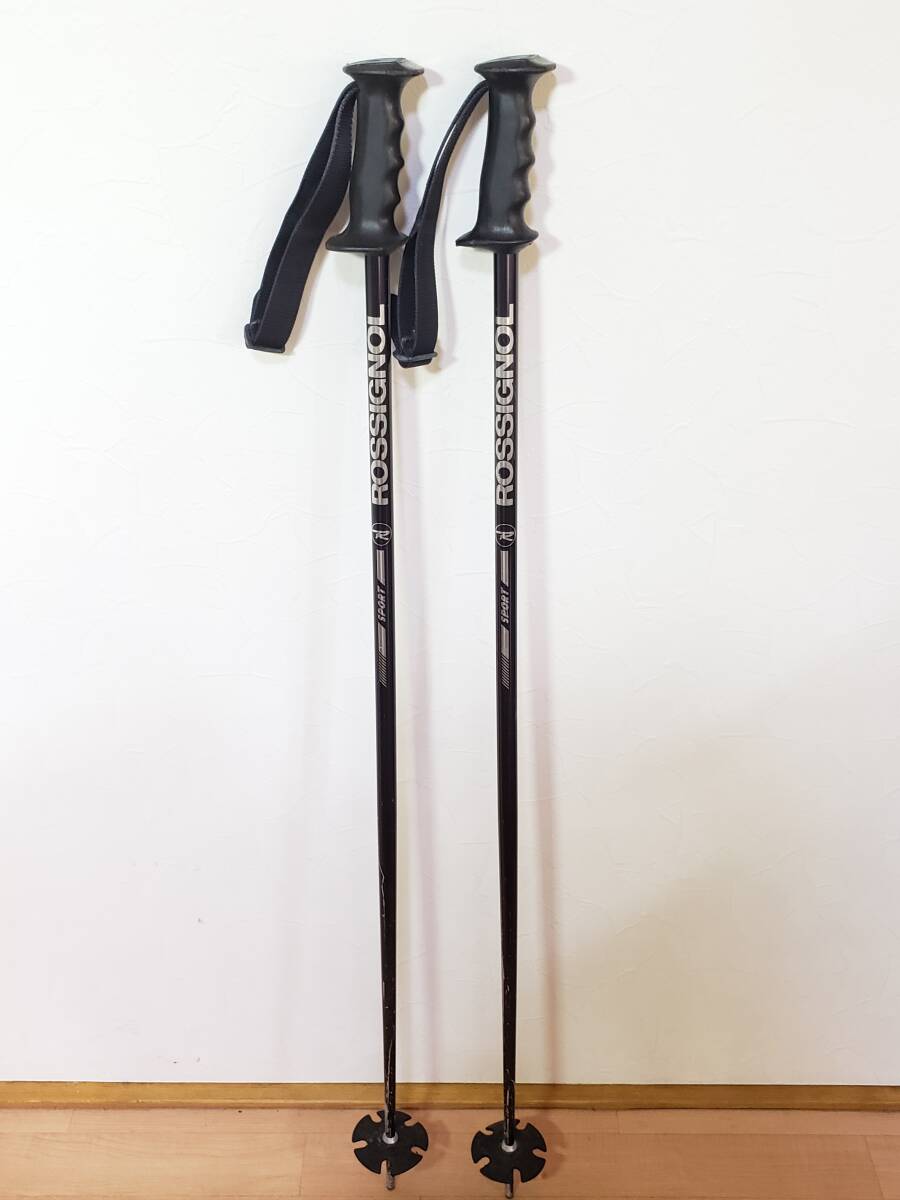 YS13EE ROSSIGNOL ロシニョール スキーストック ブラック 長さ110cm ロゴプリント ウィンタースポーツ アウトドア(110cm～)｜売買されたオークション情報、yahooの ...