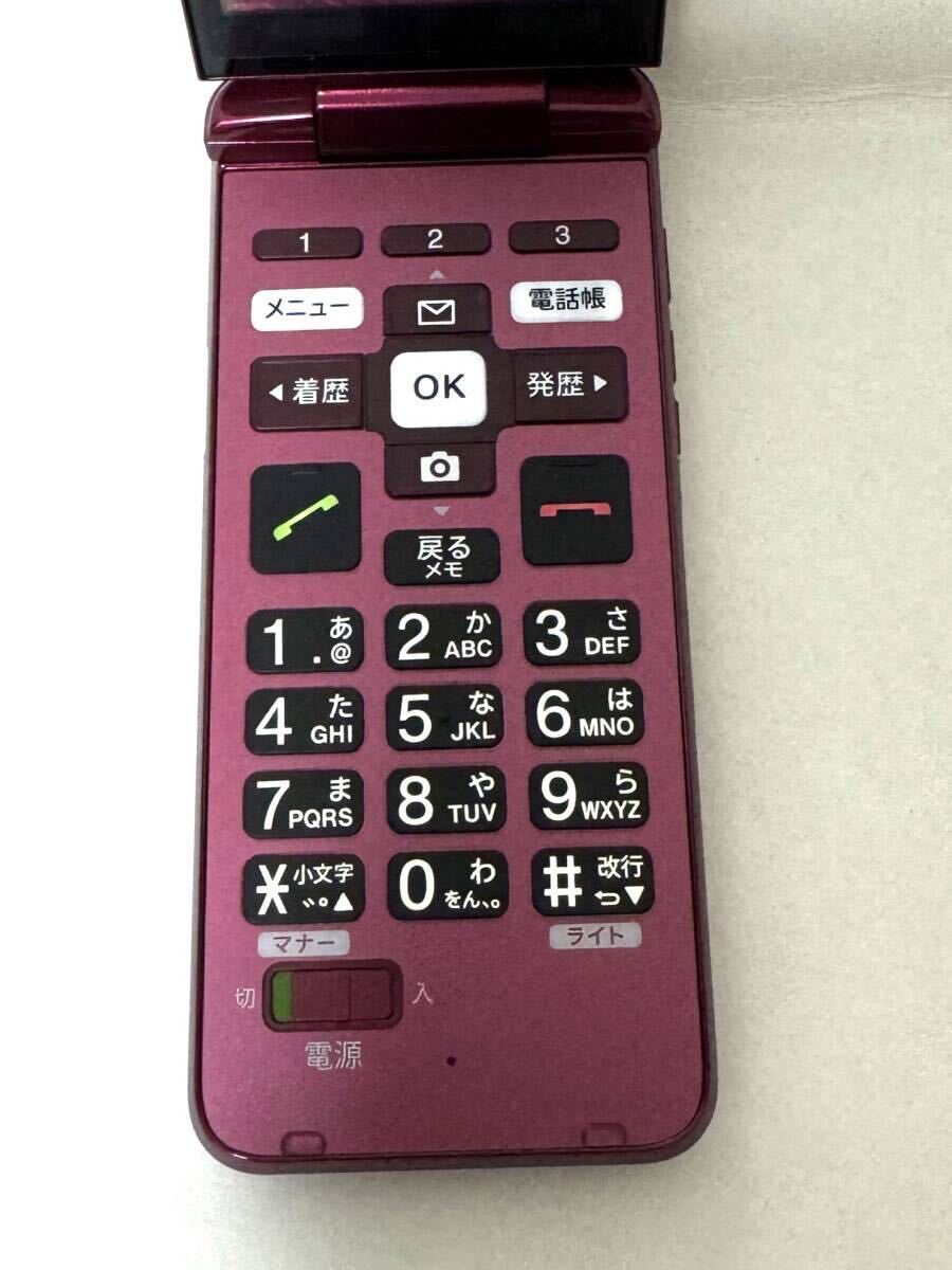 Yahoo!オークション - 美品 auかんたんケータイ KYF43 レッド SIMフリ...