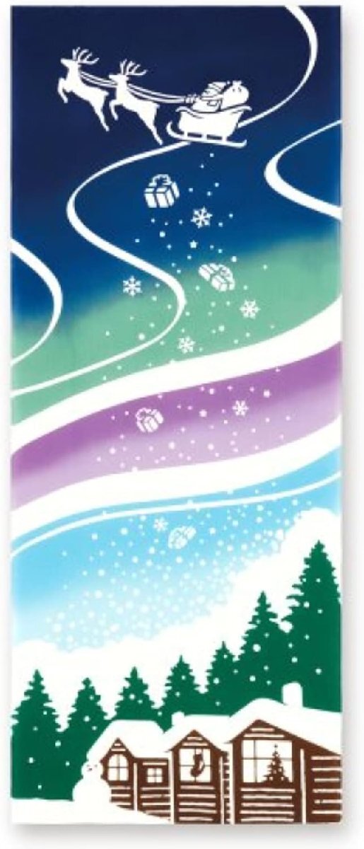 Yahoo!オークション - 宮本 kenema てぬぐい オーロラクリスマス 約90...