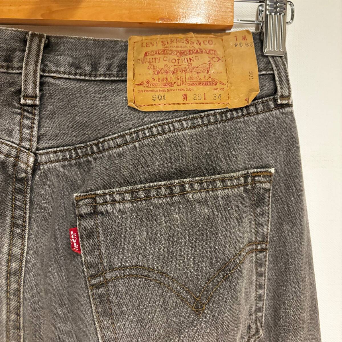 Yahoo!オークション - Levi's 501 W29/L34 ブラック グレー リーバイス