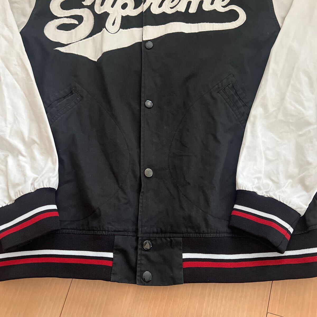 90s Supreme Jacket コットンスタジャン 初期 XL Black ブラック 90s Supreme Jacket コットンスタジャン 初期 XL Black ブラック