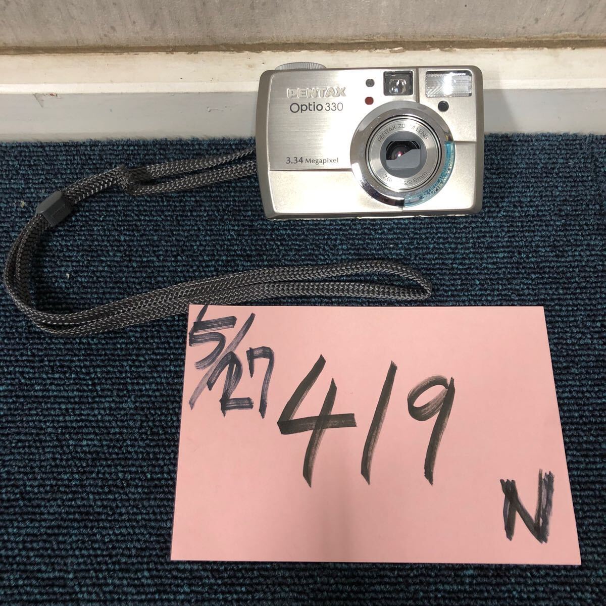 に.ec PENTAX Optio 330 / ZOOM LENS 7.6mm-22.8mm ペンタックス コンパクトデジタルカメラ 動作未確認 ジャンク品扱い 充電器なし(ペンタックス ...