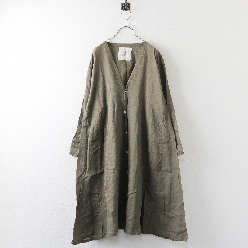 Yahoo!オークション - オメカシ OMEKASI リネンコットンVネックワンピ...