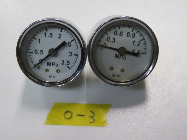 Yahoo!オークション - 3.5Mpa+1.5Mpa 高圧と常圧 普通圧 圧力計 1/8 40...