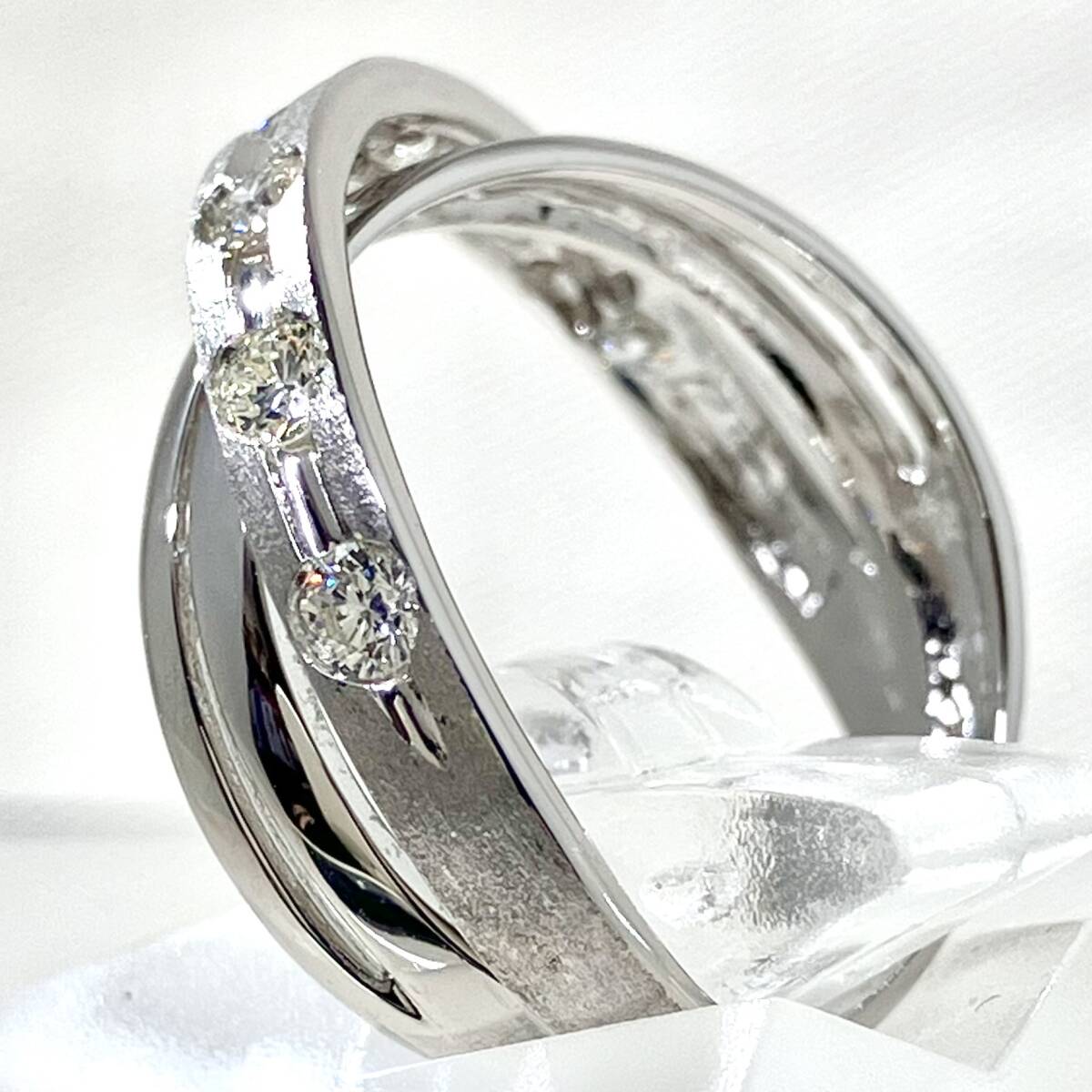 Yahoo!オークション - [新品仕上済み] Pt950 ダイヤモンド0.32ct 11....