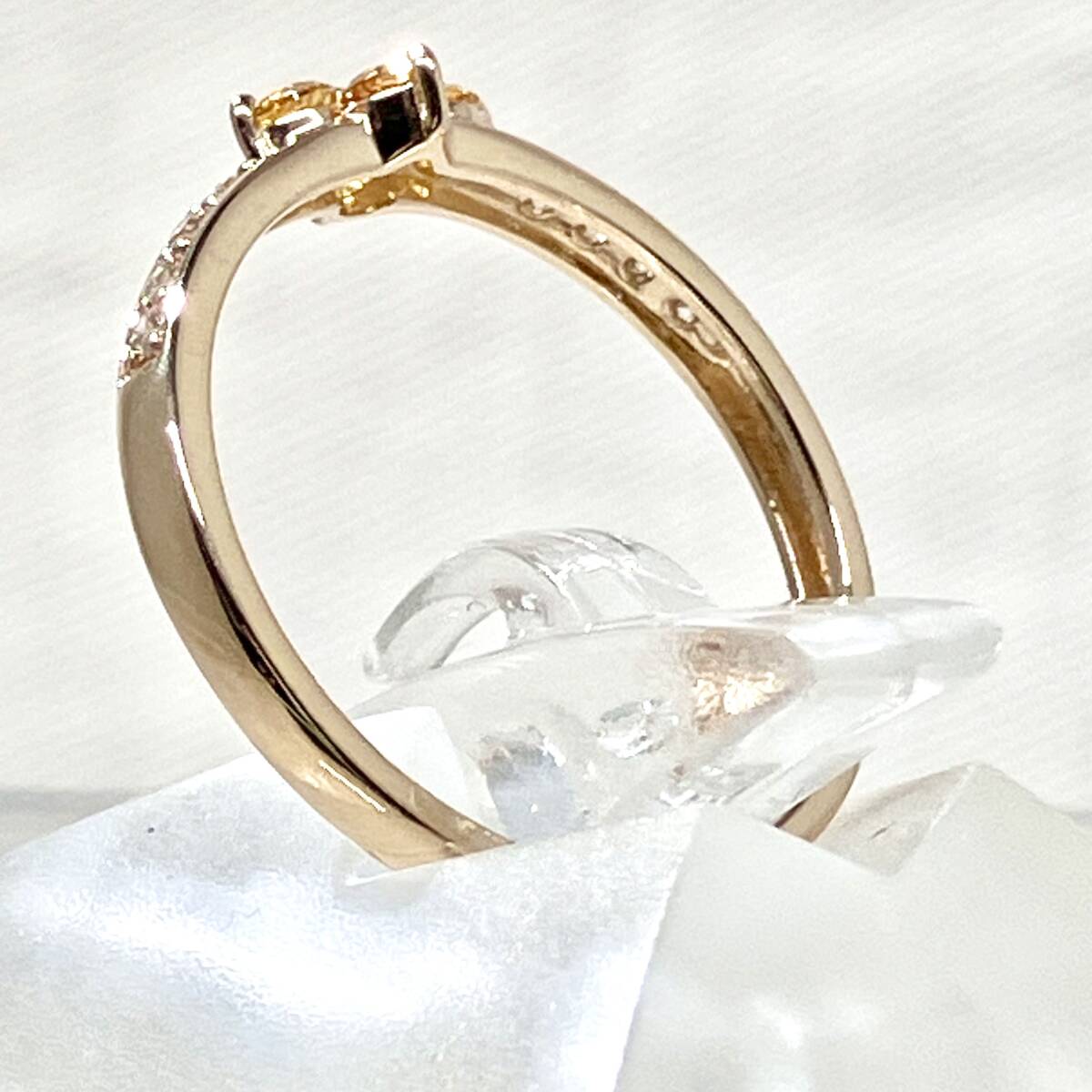 Yahoo!オークション - [新品仕上済み] K10 12号 黄色石 1.2g リング