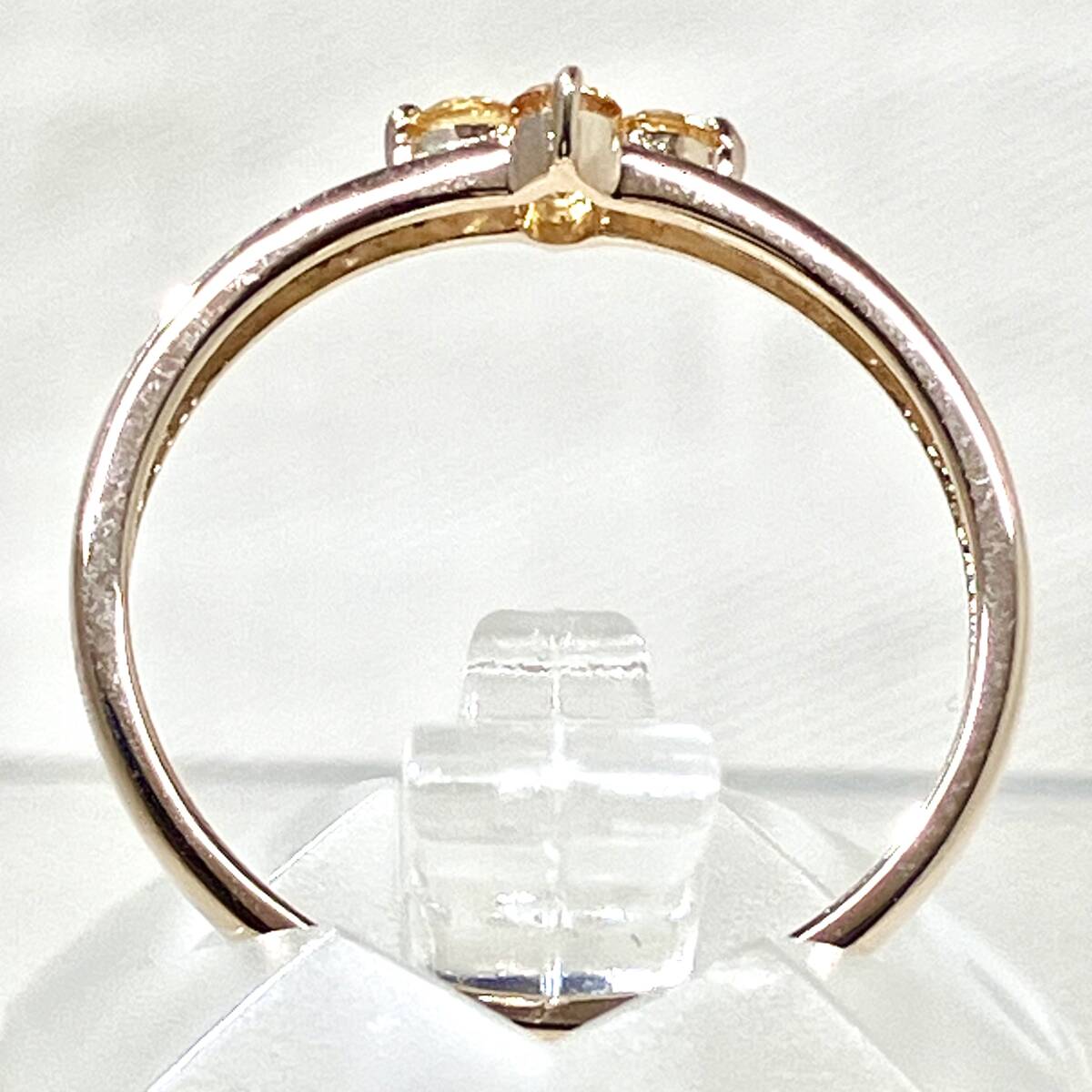 Yahoo!オークション - [新品仕上済み] K10 12号 黄色石 1.2g リング