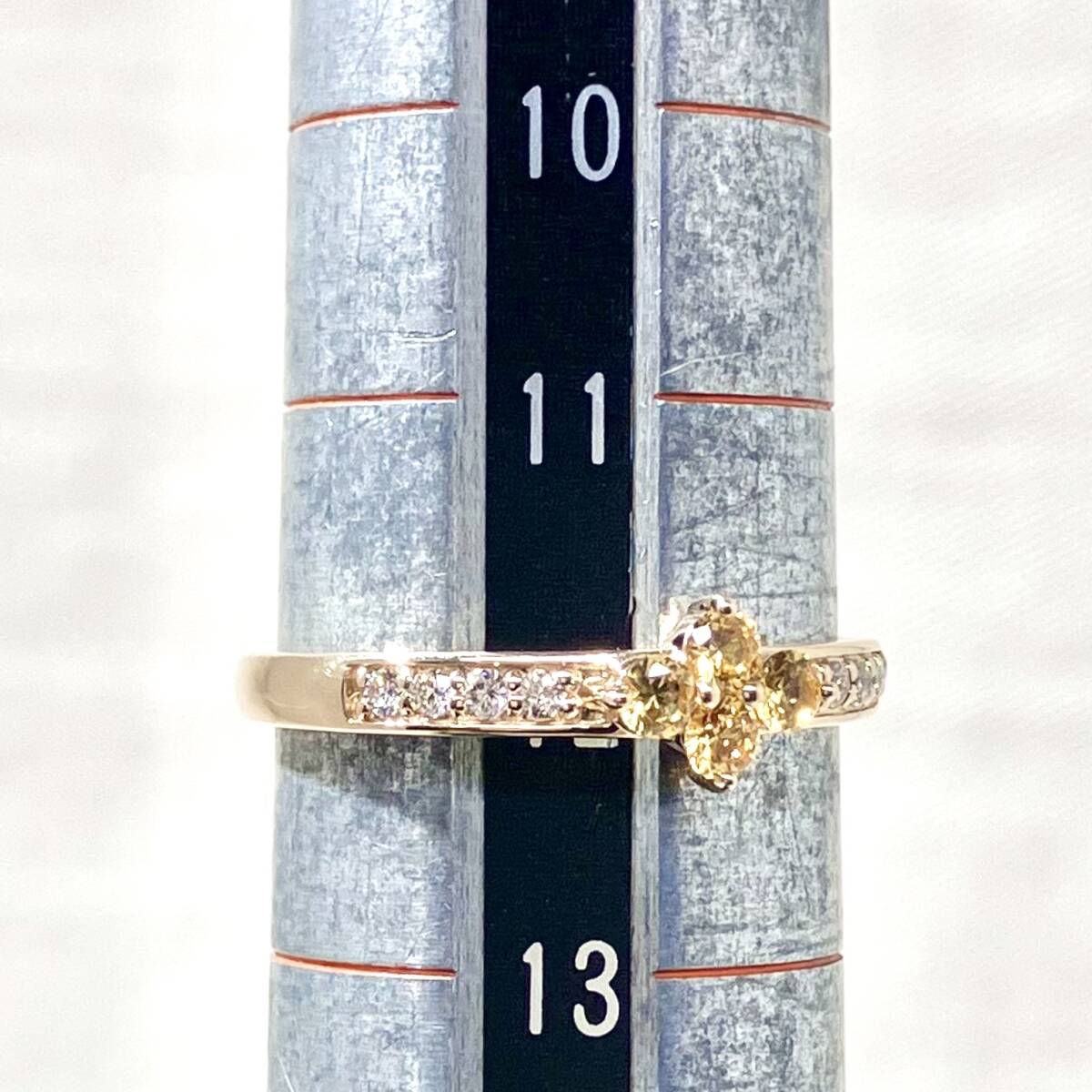 Yahoo!オークション - [新品仕上済み] K10 12号 黄色石 1.2g リング