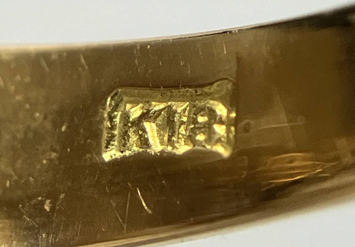 Yahoo!オークション - K18 リング 13号 4.4g H1.1×W0.9cm 透かしデザイ...
