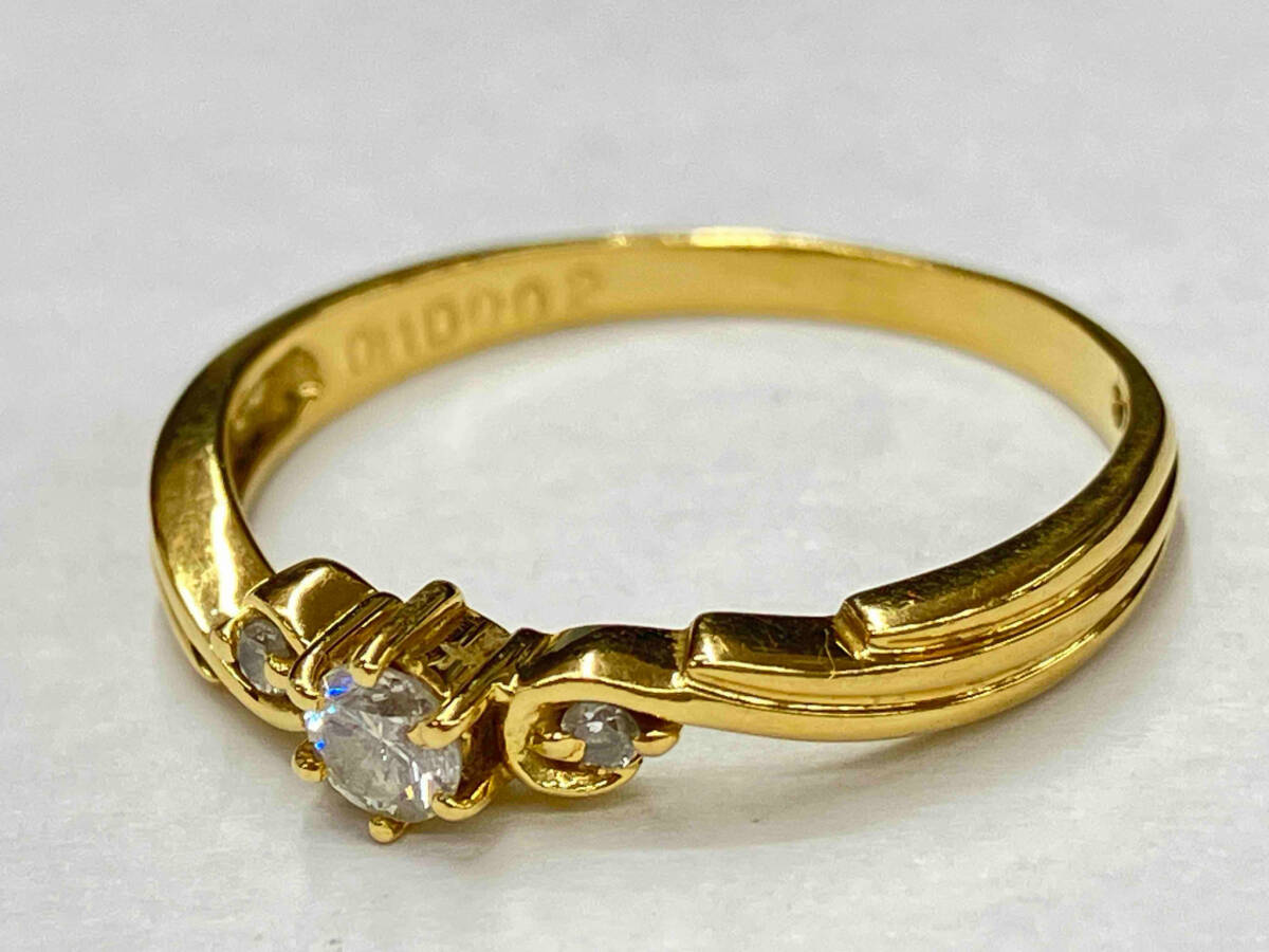 K18 ＃11 1.8g ダイヤ0.02ct 0.11ct デザインリング(イエローゴールド台)｜売買されたオークション情報、yahooの商品情報をアーカイブ公開 - オークファン ...