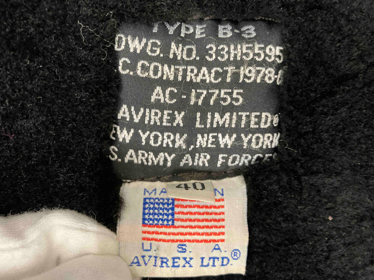 Yahoo!オークション - AVIREX アヴィレックス フライトジャケット B-3 ...