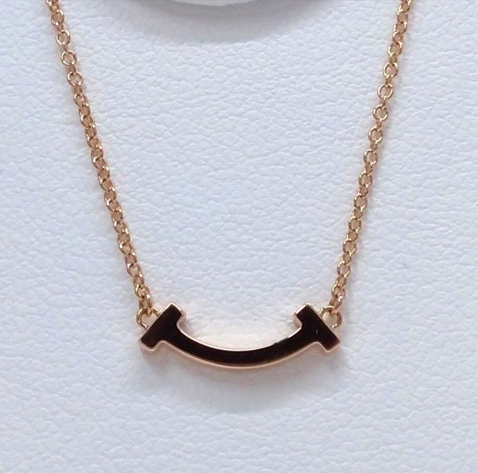 Yahoo!オークション - TIFFANY & Co. ティファニー K18 Tスマイル ミニ...