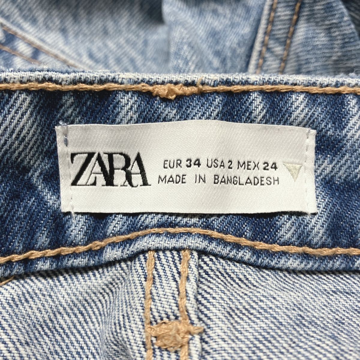 ZARA ザラ 34 レディース ストレートデニム 7号 Sサイズ ライト ZARA ザラ 34 レディース ストレートデニム 7号 Sサイズ ライト