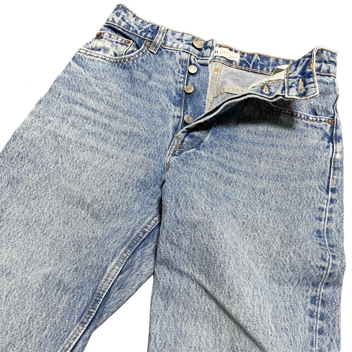 ZARA ザラ 34 レディース ストレートデニム 7号 Sサイズ ライト ZARA ザラ 34 レディース ストレートデニム 7号 Sサイズ ライト
