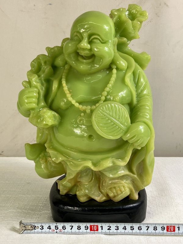 Yahoo!オークション - GG9 翡翠置物 七福神置物 布袋様 約7.5kg 七福...