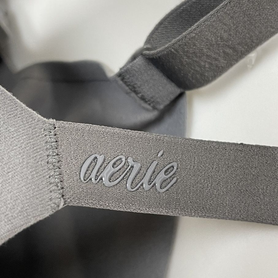 Yahoo!オークション - /38D/ aerie シェルグレー SMOOTHEZ フルカバー ...