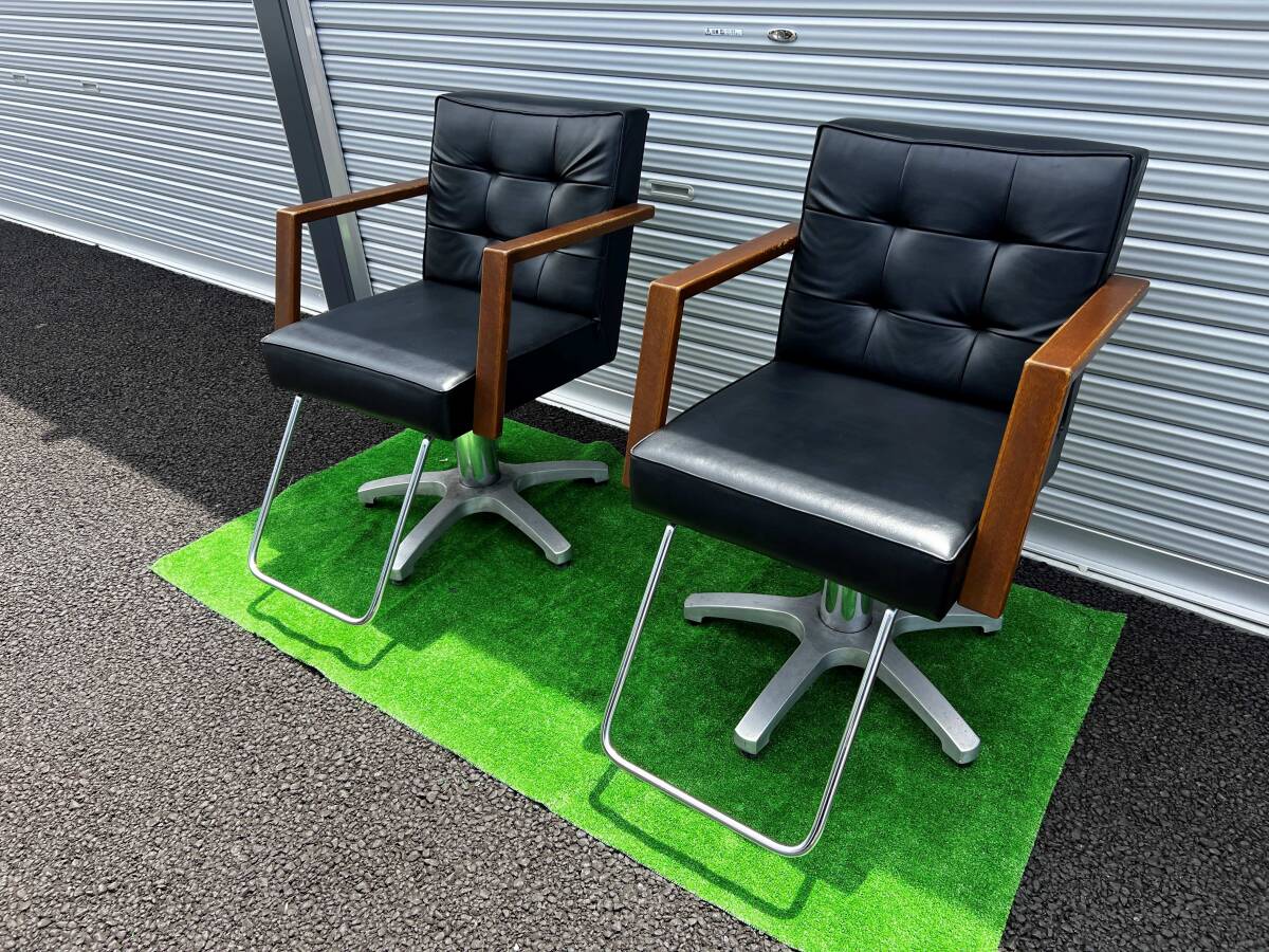 大広製作所 スタイリングチェア 2台 chocolat bis RETRO/ショコラビス レトロ ブラック 油圧昇降 セット椅子(理美容店用品)｜売買されたオークション情報、yahooの商品 ...